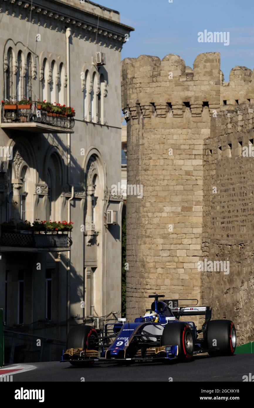 Marcus Ericsson (SWE) Sauber C36. Azerbaijan Grand Prix, Friday 23rd June 2017. Baku City ...