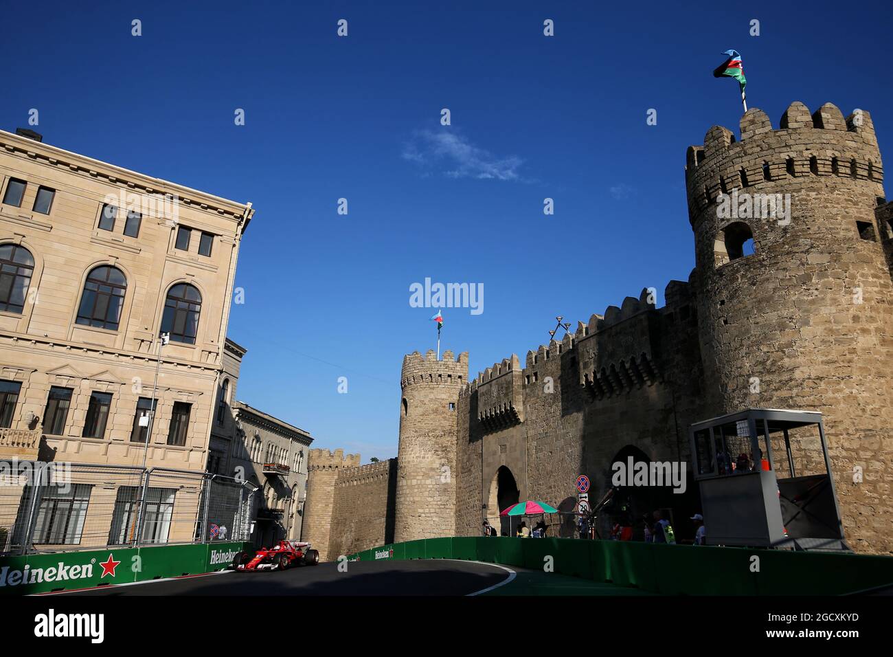 Sebastian Vettel (GER) Ferrari SF70H. Azerbaijan Grand Prix, Friday 23rd June 2017. Baku City ...