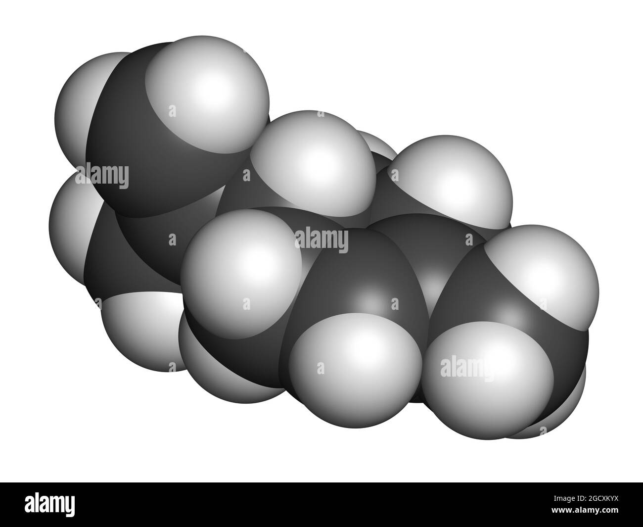 Limonene (D-limonene) citrus scent molecule. 3D rendering Stock Photo ...