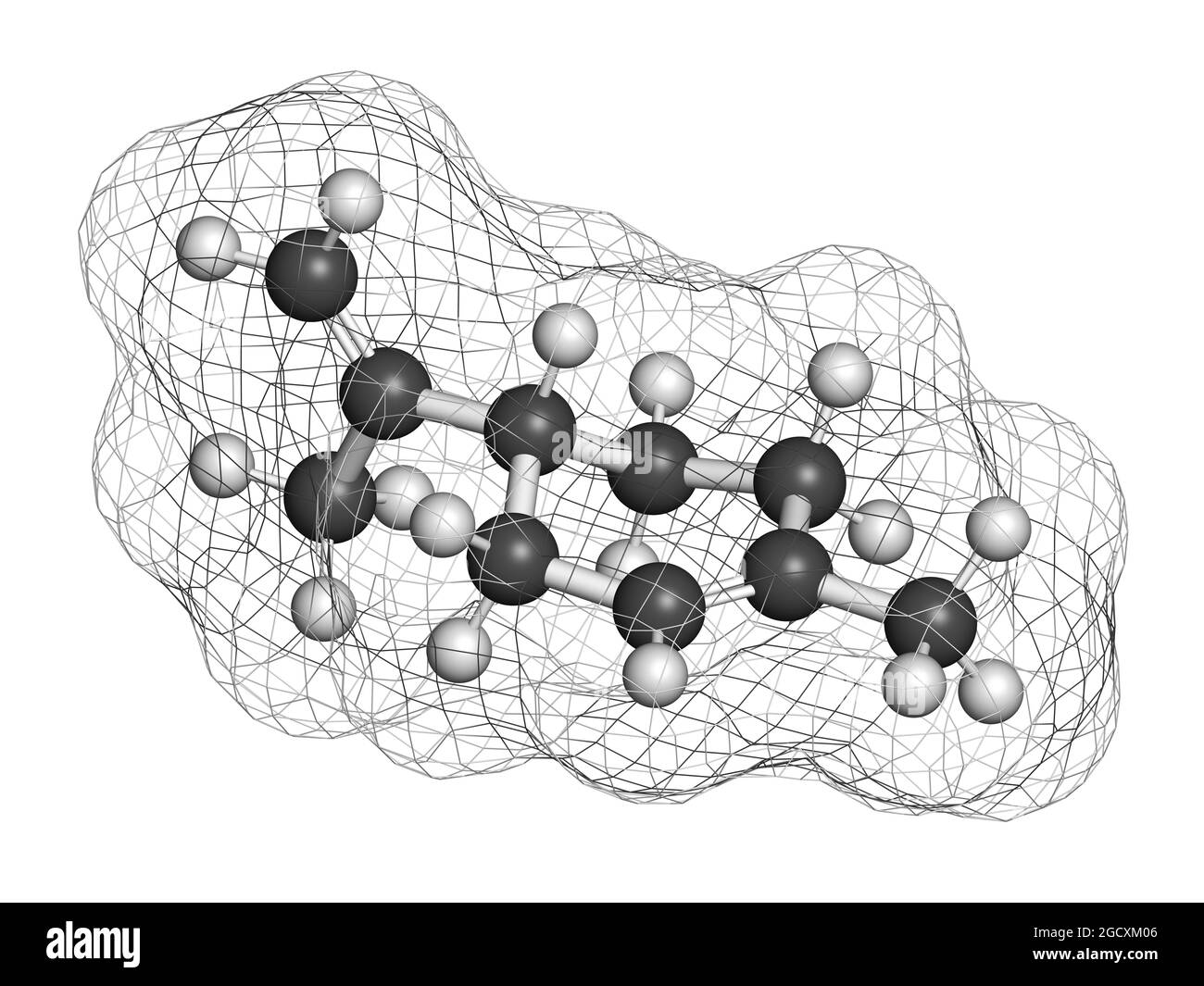 Limonene (D-limonene) citrus scent molecule. 3D rendering Stock Photo ...
