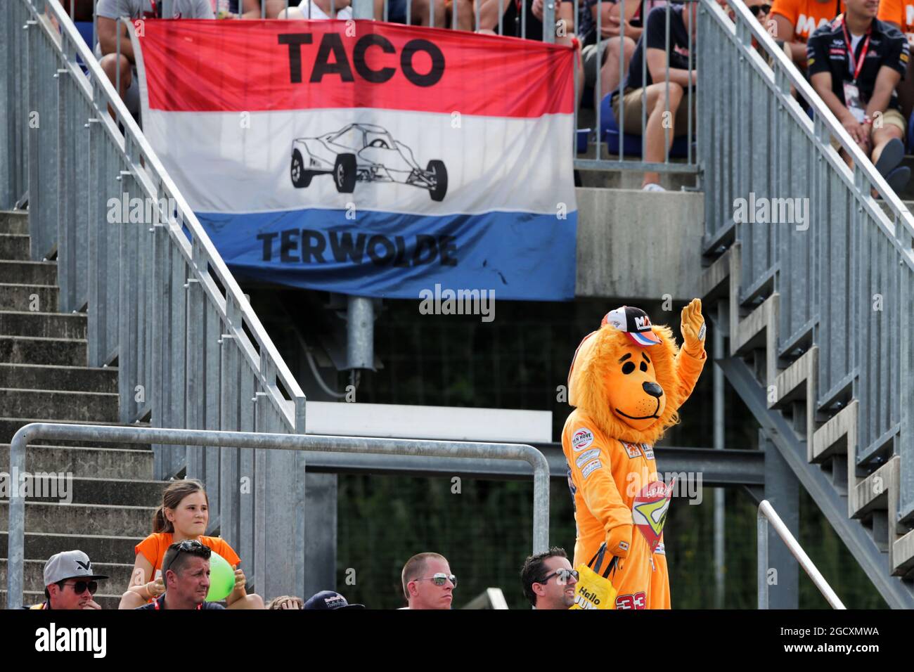 Red bull racing fans in grandstand hi-res stock photography and images ...