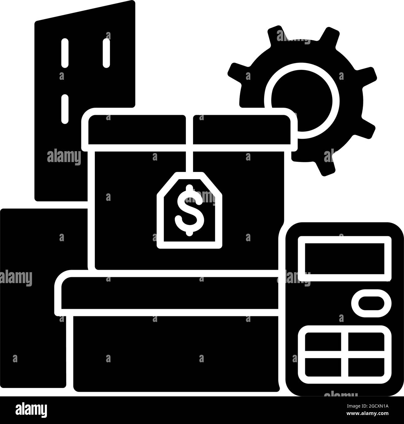 Assets management black glyph icon Stock Vector Image & Art - Alamy