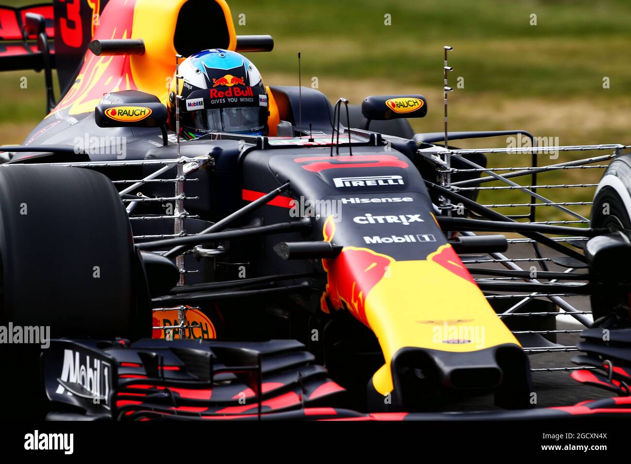 Daniel Ricciardo (AUS) Red Bull Racing RB13 with sensor equipment ...