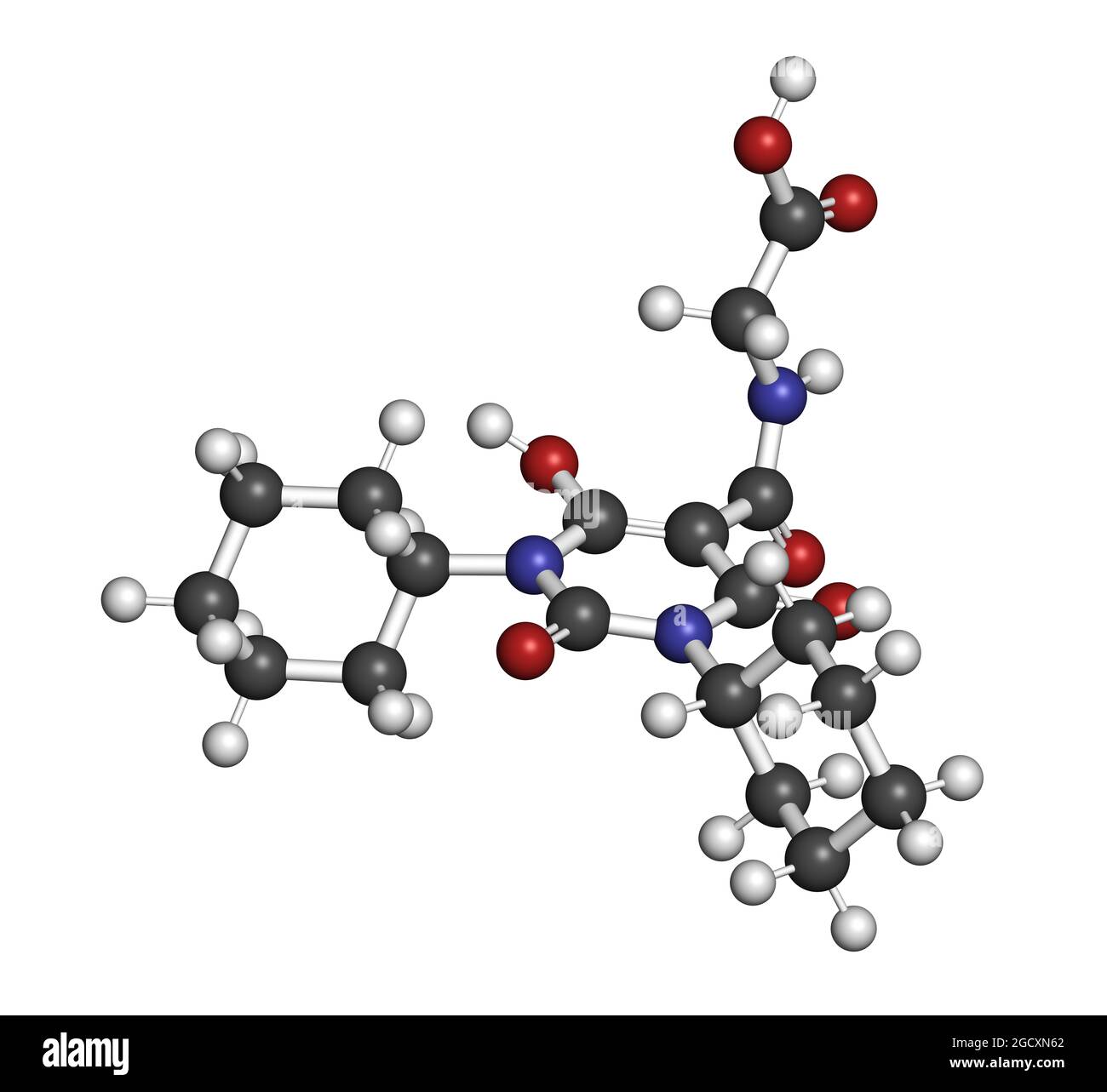 Daprodustat drug molecule (HIF prolyl-hydroxylase inhibitor). 3D ...