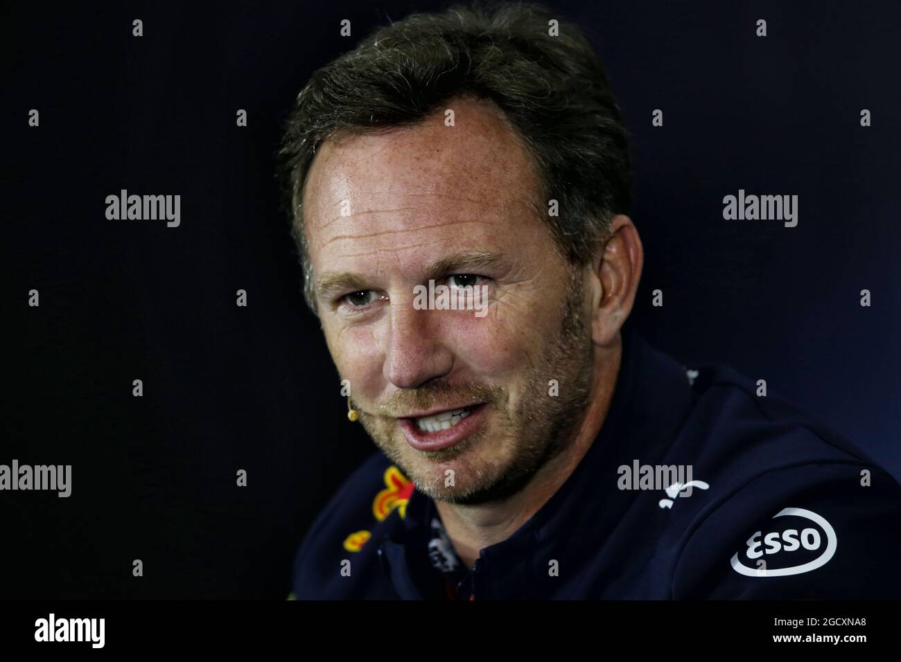 Christian Horner (GBR) Red Bull Racing Team Principal in the FIA Press Conference. British Grand ...