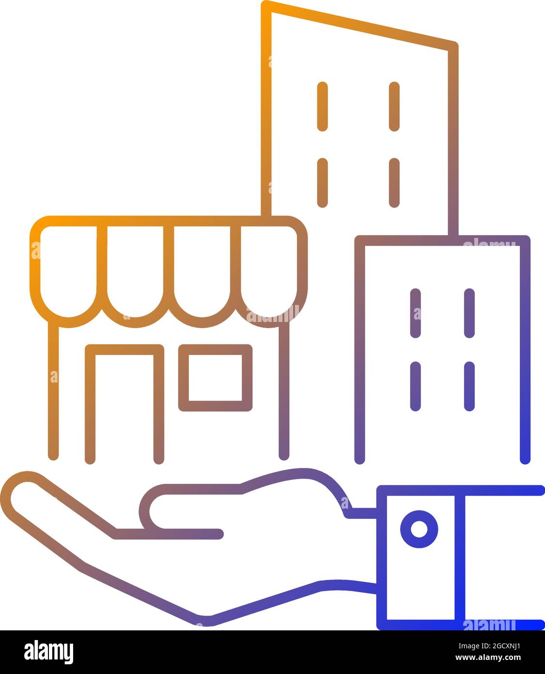 Building ownership gradient linear vector icon Stock Vector Image & Art ...