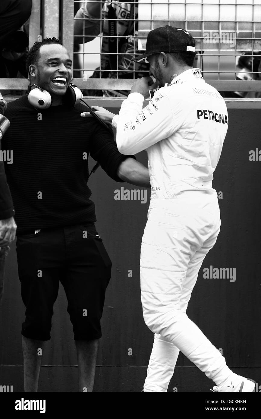 Lewis hamilton and nicolas hamilton Black and White Stock Photos ...
