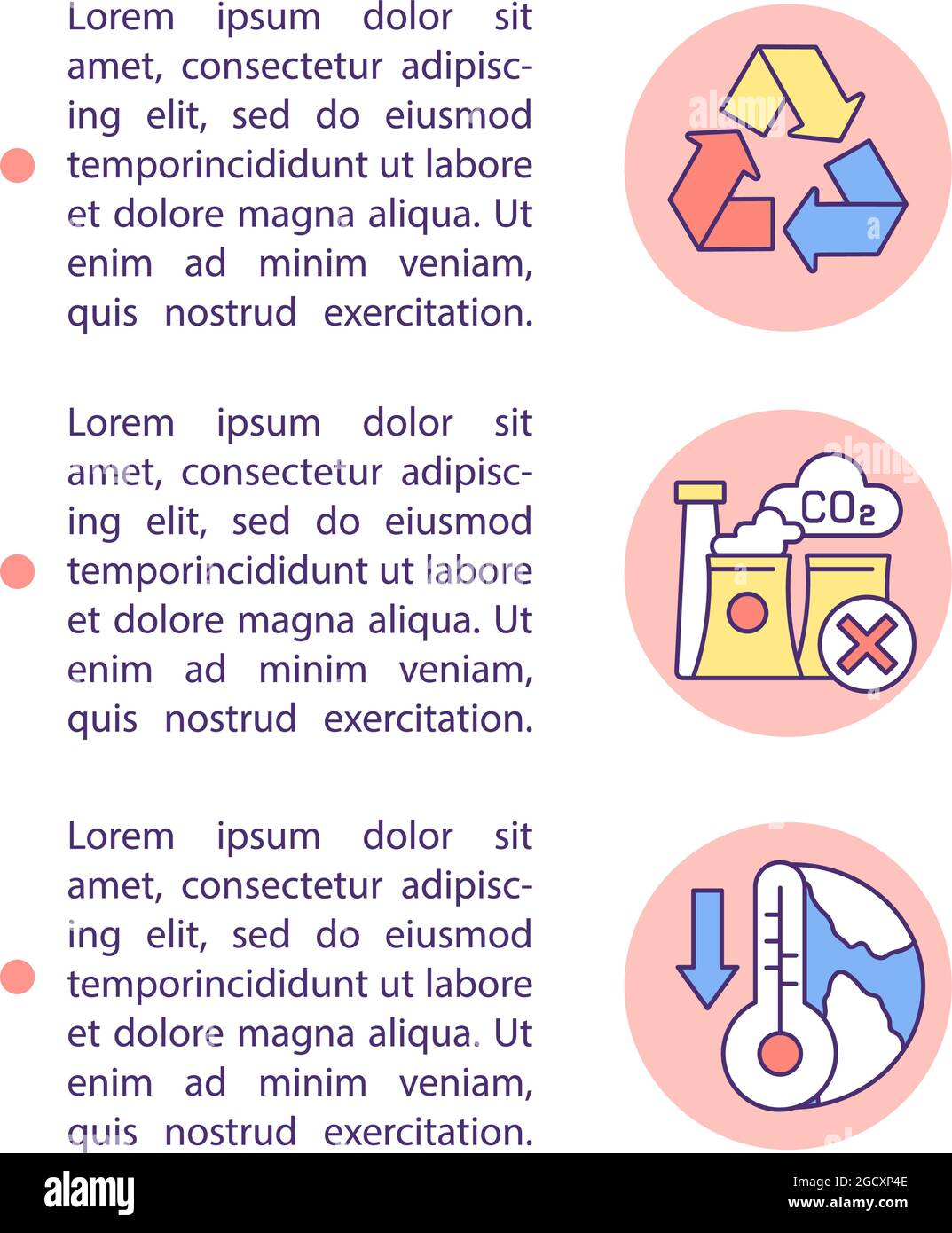 Climate change mitigation concept line icons with text Stock Vector ...