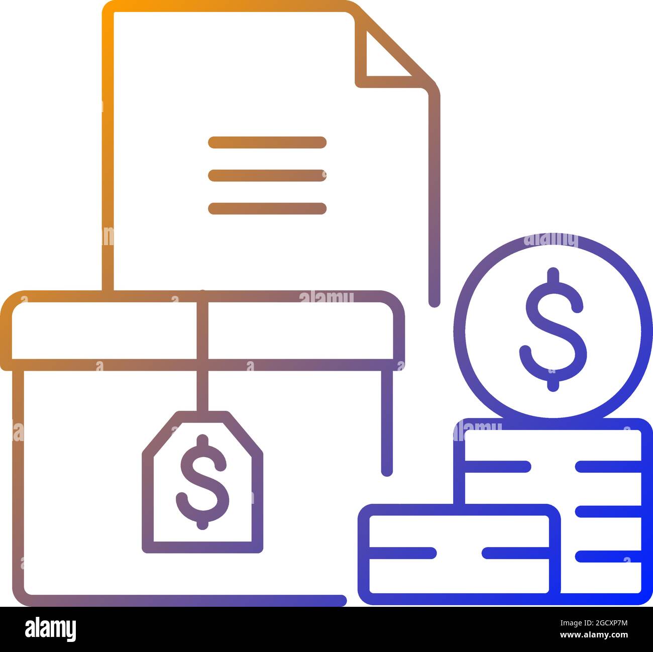 Accounts receivable gradient linear vector icon Stock Vector Image ...