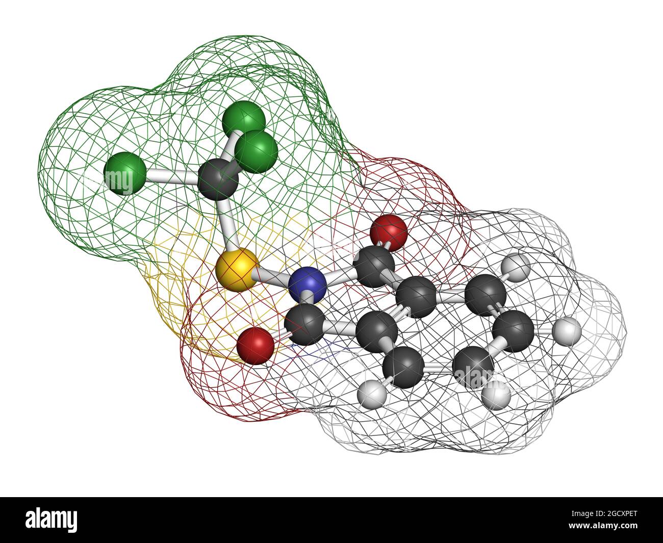 Folpet fungicide molecule. 3D rendering Stock Photo - Alamy