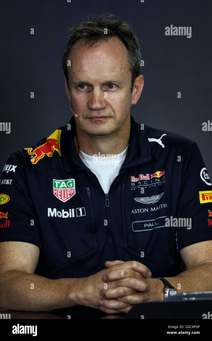 Red bull racing chief engineer in fia press conference hi-res stock ...