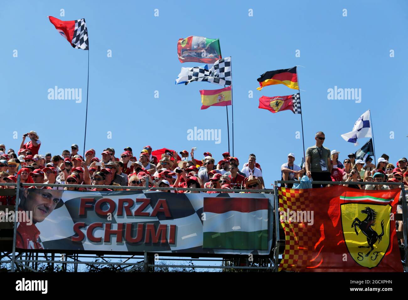 Ferrari flags fans in grandstand hi-res stock photography and images ...