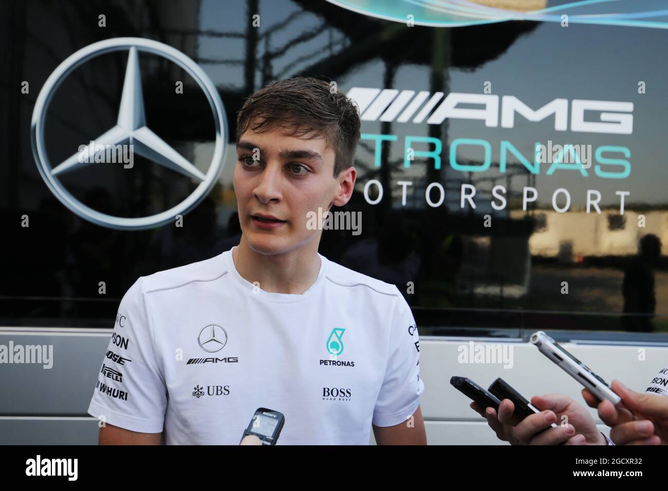 Mercedes amg f1 test driver media hi-res stock photography and images ...