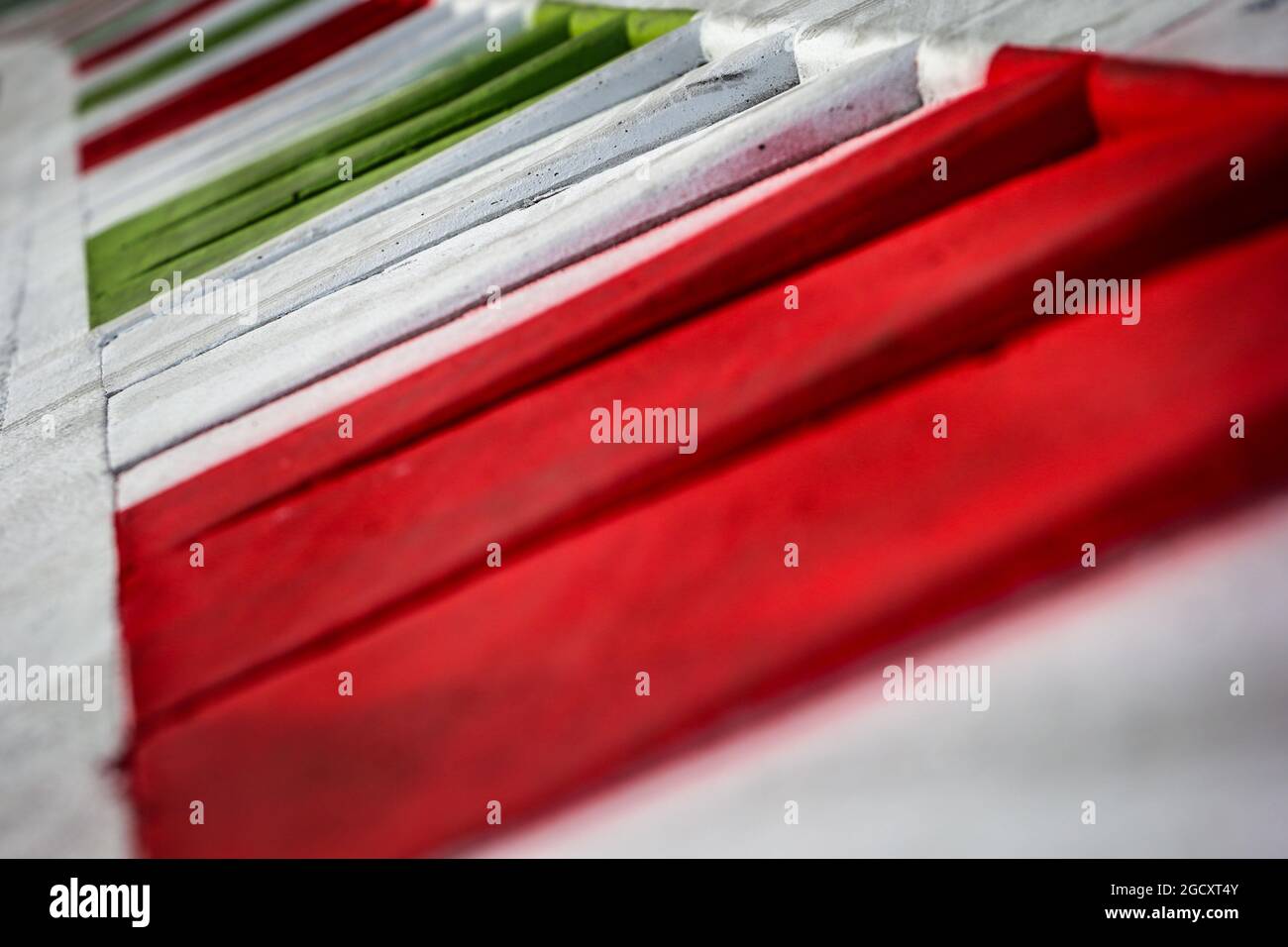 Track atmosphere - kerbs. Italian Grand Prix, Thursday 31st August 2017 ...