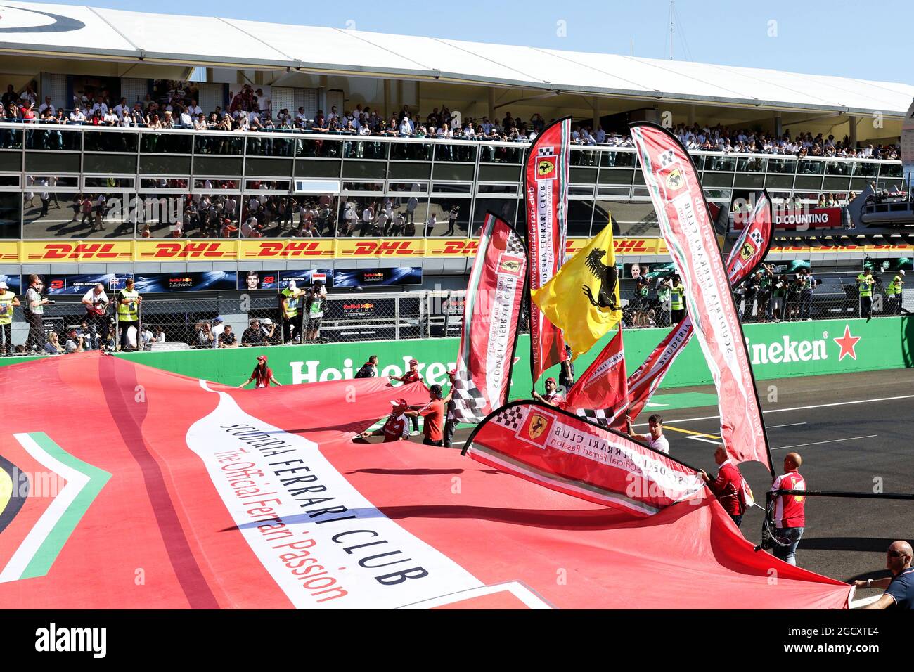 Ferrari fan club banner at podium hi-res stock photography and images ...