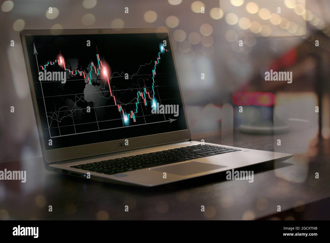 business market chart, strategy ideas and goals on buying and selling ...