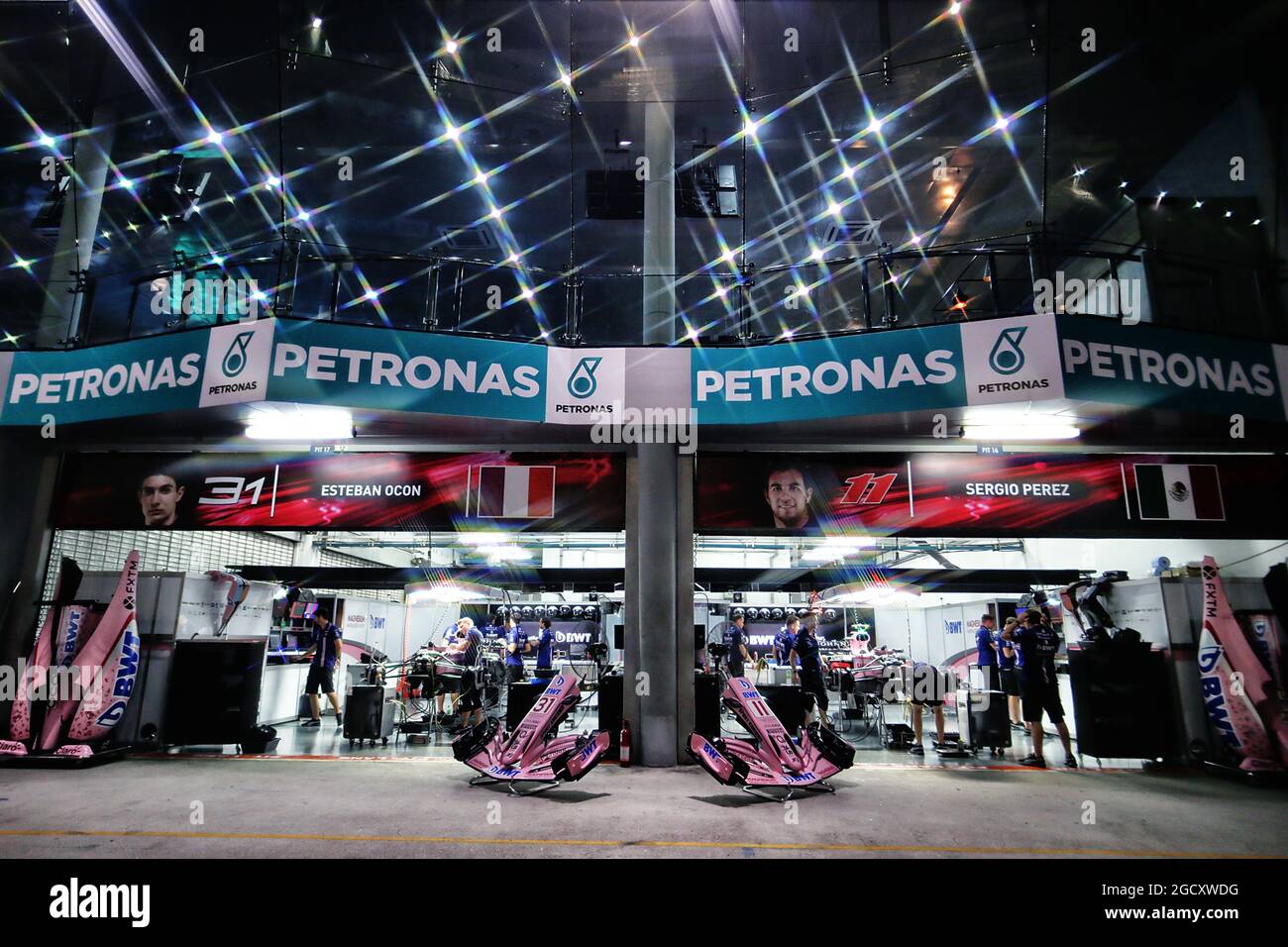 Sahara force india f1 team pit garages hi-res stock photography and ...