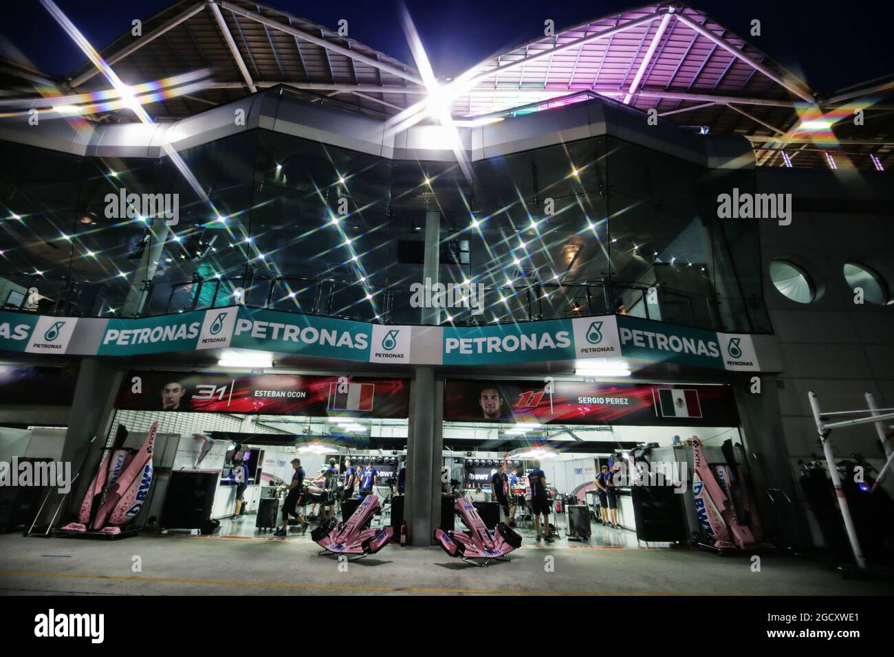Sahara force india f1 team pit garages hi-res stock photography and ...