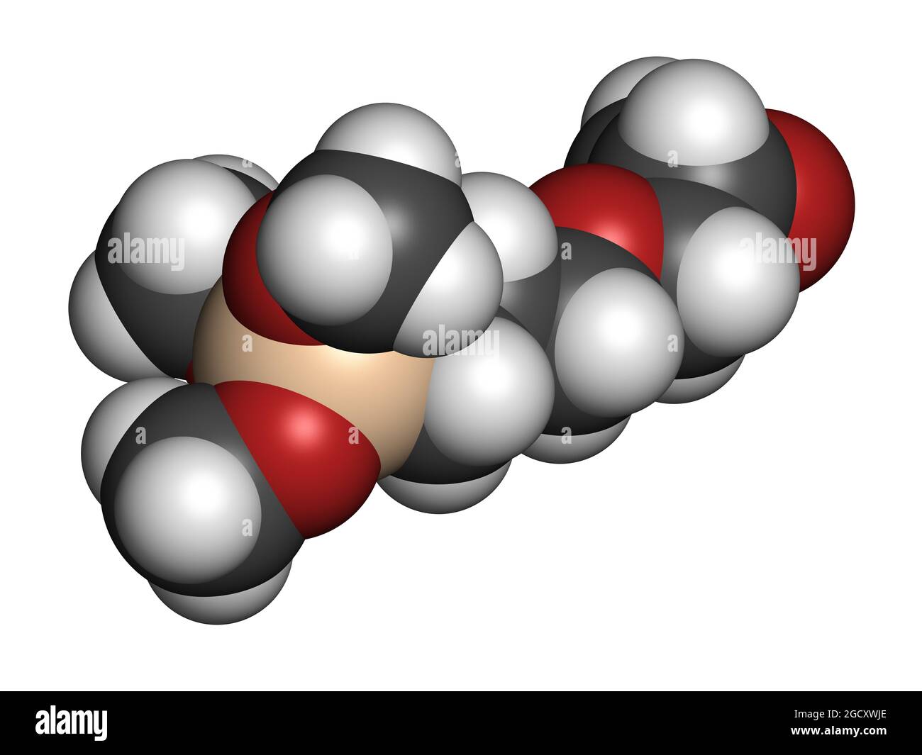 GLYMO or GPTMS organosilane molecule. 3D rendering Stock Photo - Alamy