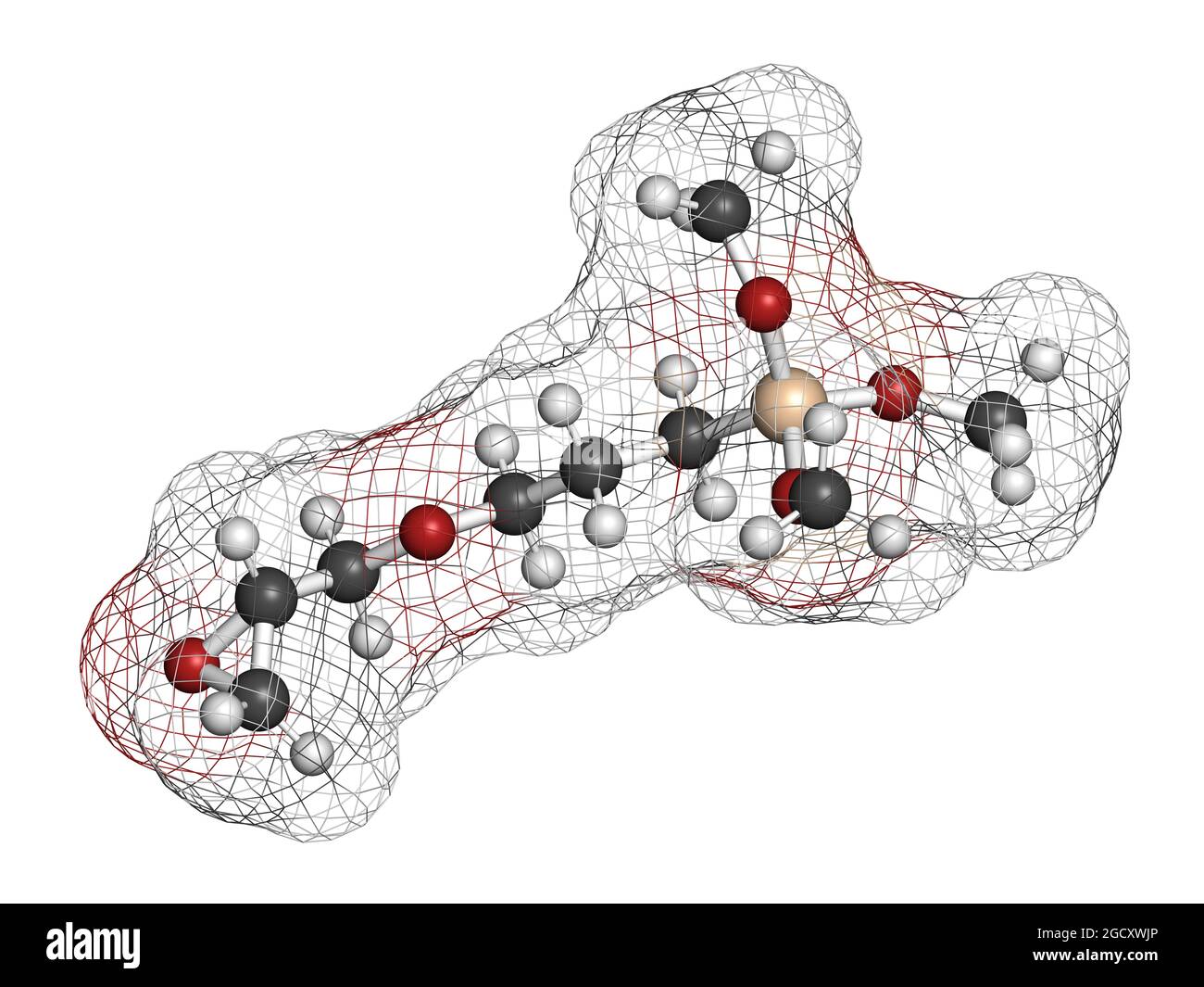 GLYMO or GPTMS organosilane molecule. 3D rendering Stock Photo - Alamy