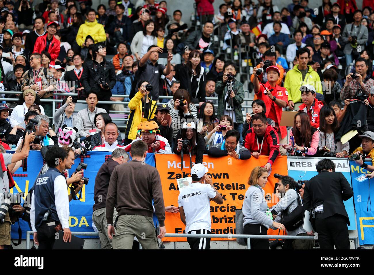 Mercedes amg f1 fans in grandstand hi-res stock photography and images ...