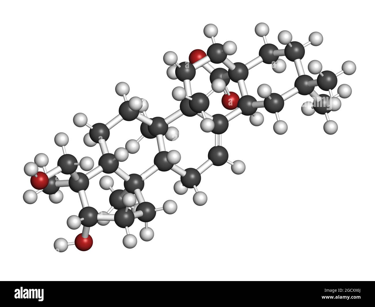 Hederagenin common ivy molecule. 3D rendering Stock Photo - Alamy