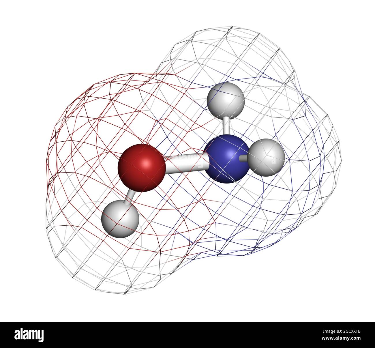 Hydroxylamine molecule. 3D rendering Stock Photo - Alamy