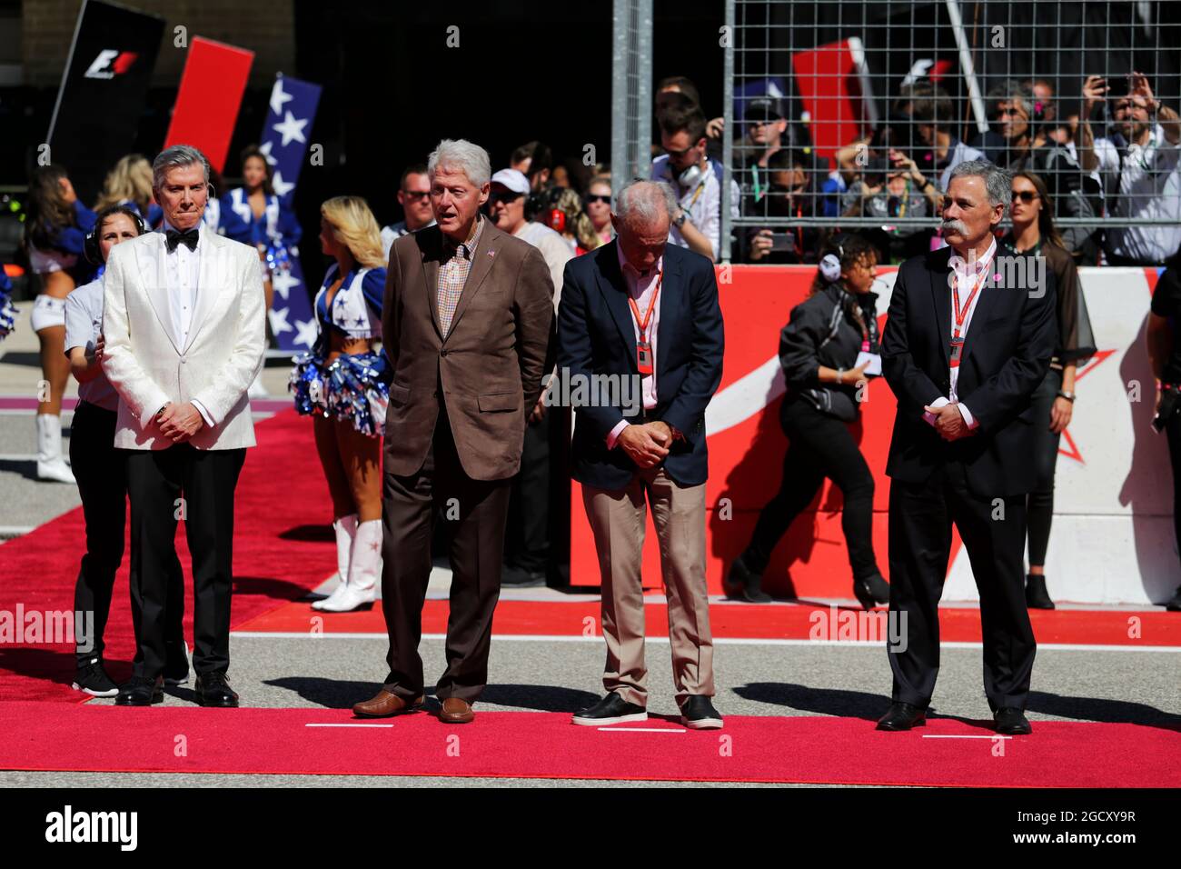 (L to R): Michael Buffer (USA) Announcer, Bill Clinton (USA) Former US ...