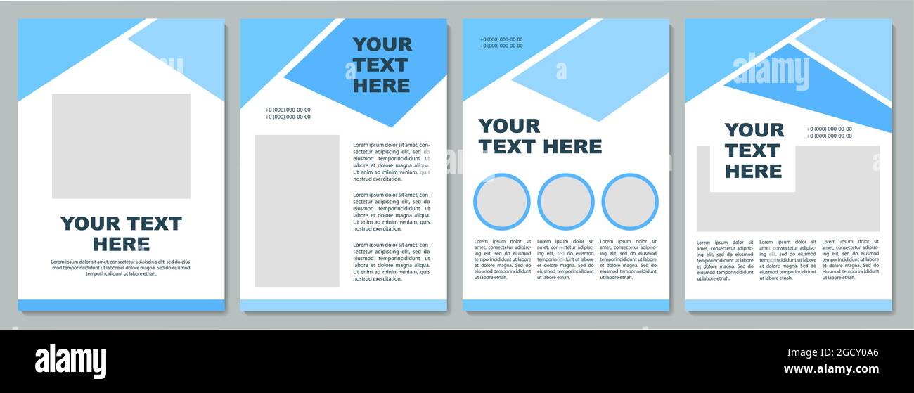 Geometric blue instructional brochure template Stock Vector Image & Art ...