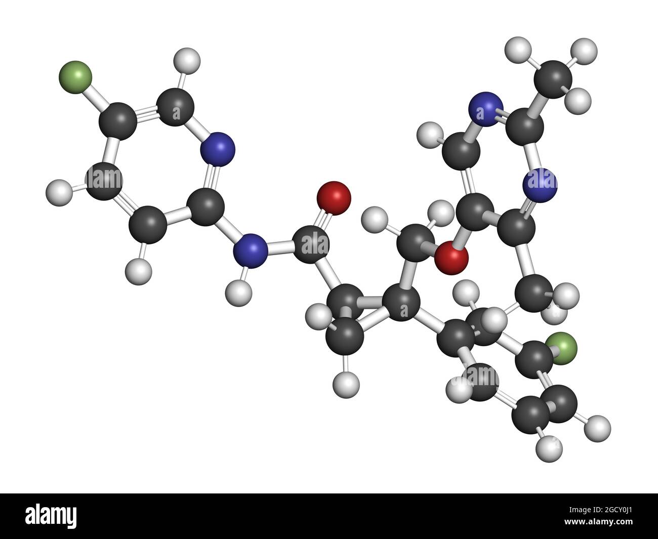 Lemborexant insomnia drug molecule. 3D rendering Stock Photo - Alamy