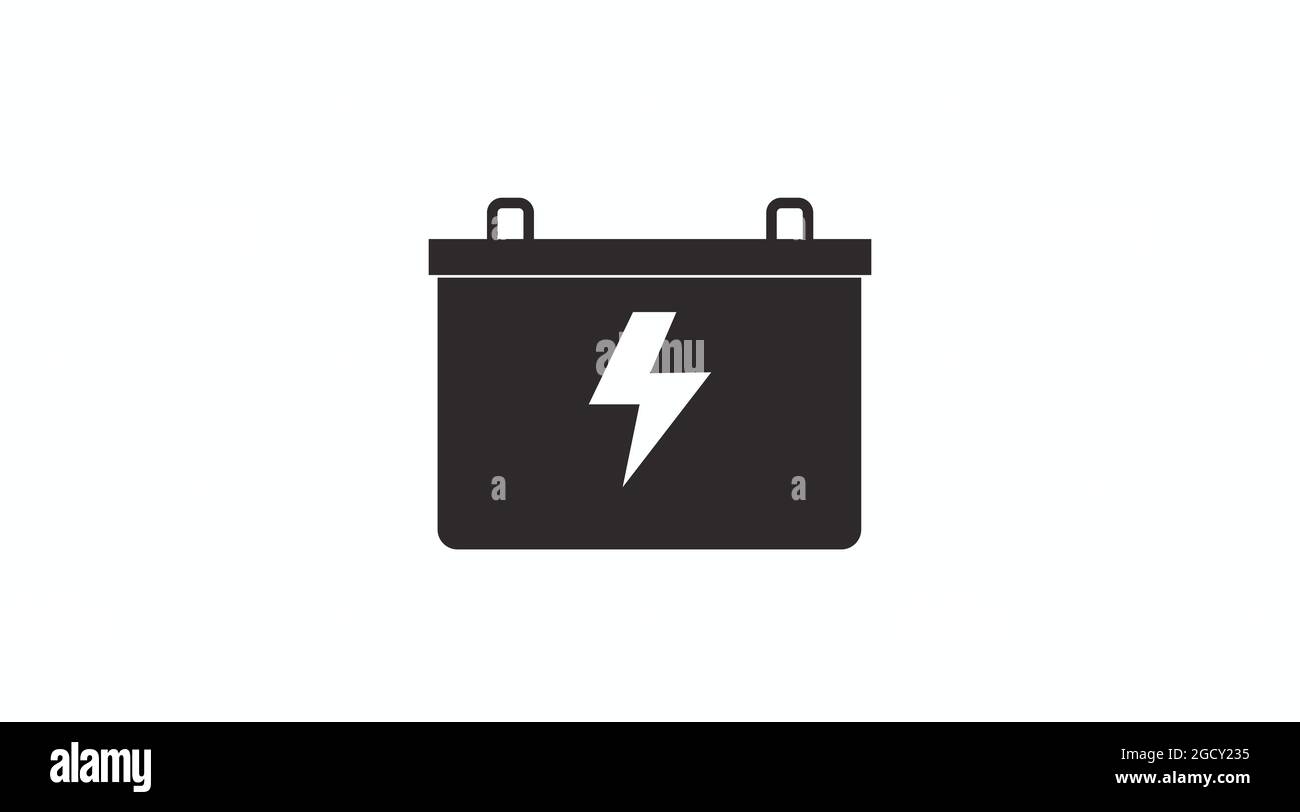 Battery Icon. Vector isolated flat editable black and white ...
