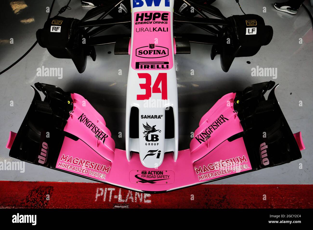 Sahara Force India F1 VJM11 front wing. Formula One Testing, Day 1 ...