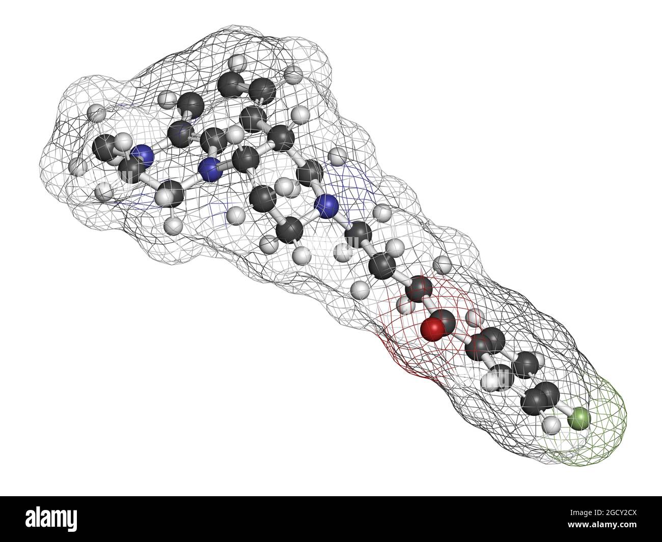 Lumateperone antipsychotic drug molecule. 3D rendering Stock Photo - Alamy