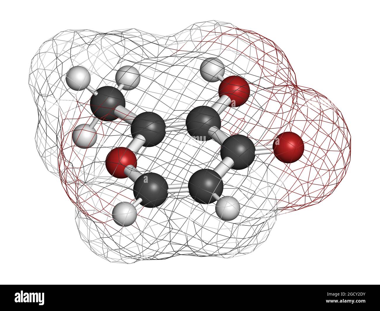 Maltol food additive molecule (E636). 3D rendering Stock Photo - Alamy