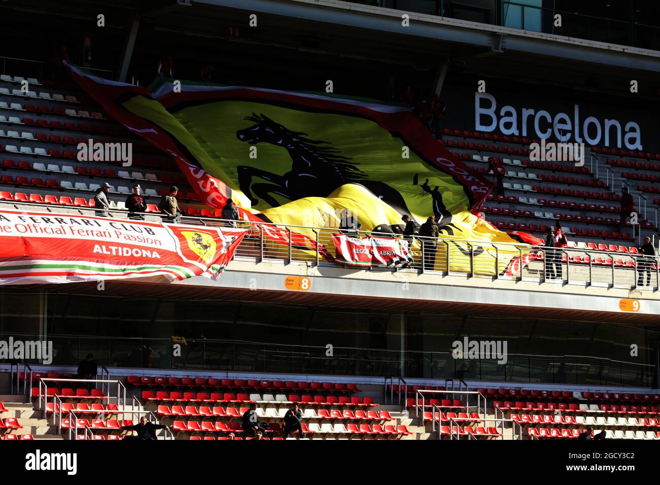 Ferrari fans banners in grandstand hi-res stock photography and images ...