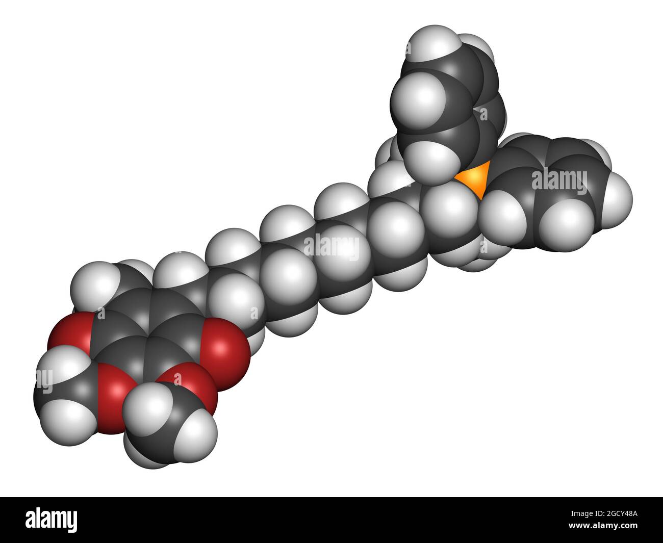 Mitoquinone or mitoQ molecule. 3D rendering Stock Photo - Alamy