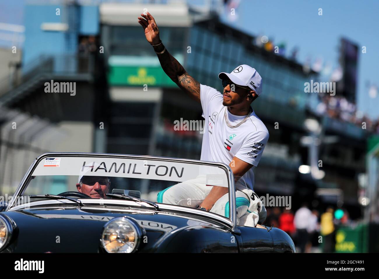 Lewis hamilton melbourne drivers parade hi-res stock photography and ...