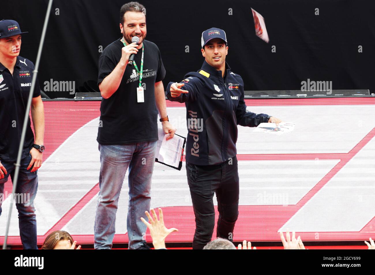 Red bull racing fans in f1 fanzone hi-res stock photography and images ...