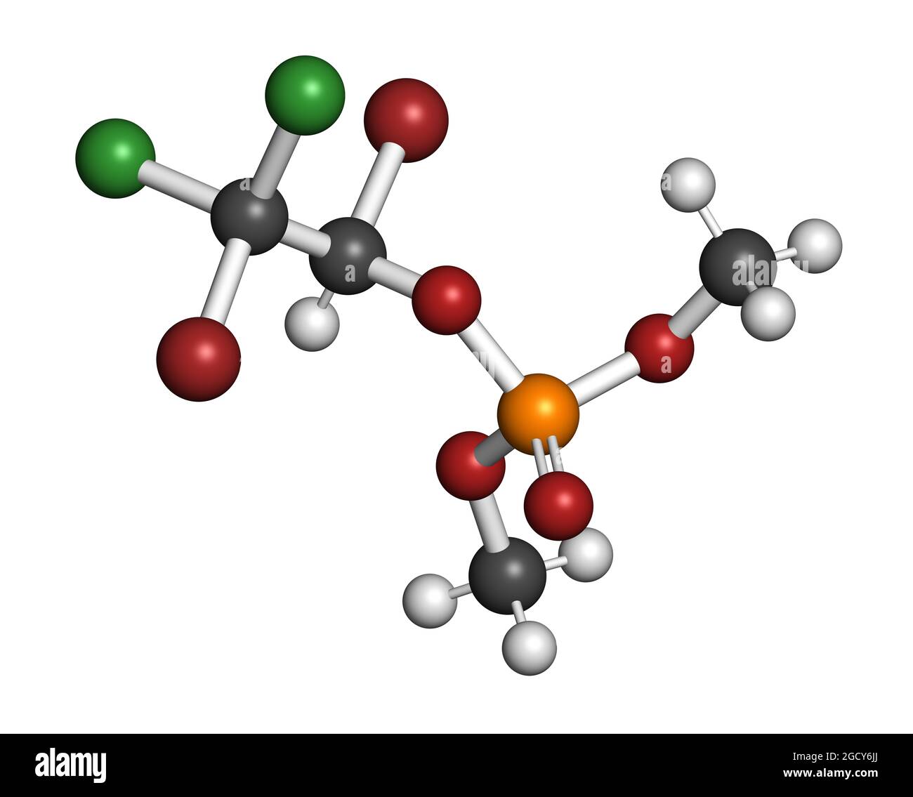 Naled insecticide molecule (organophosphate class). 3D rendering Stock ...