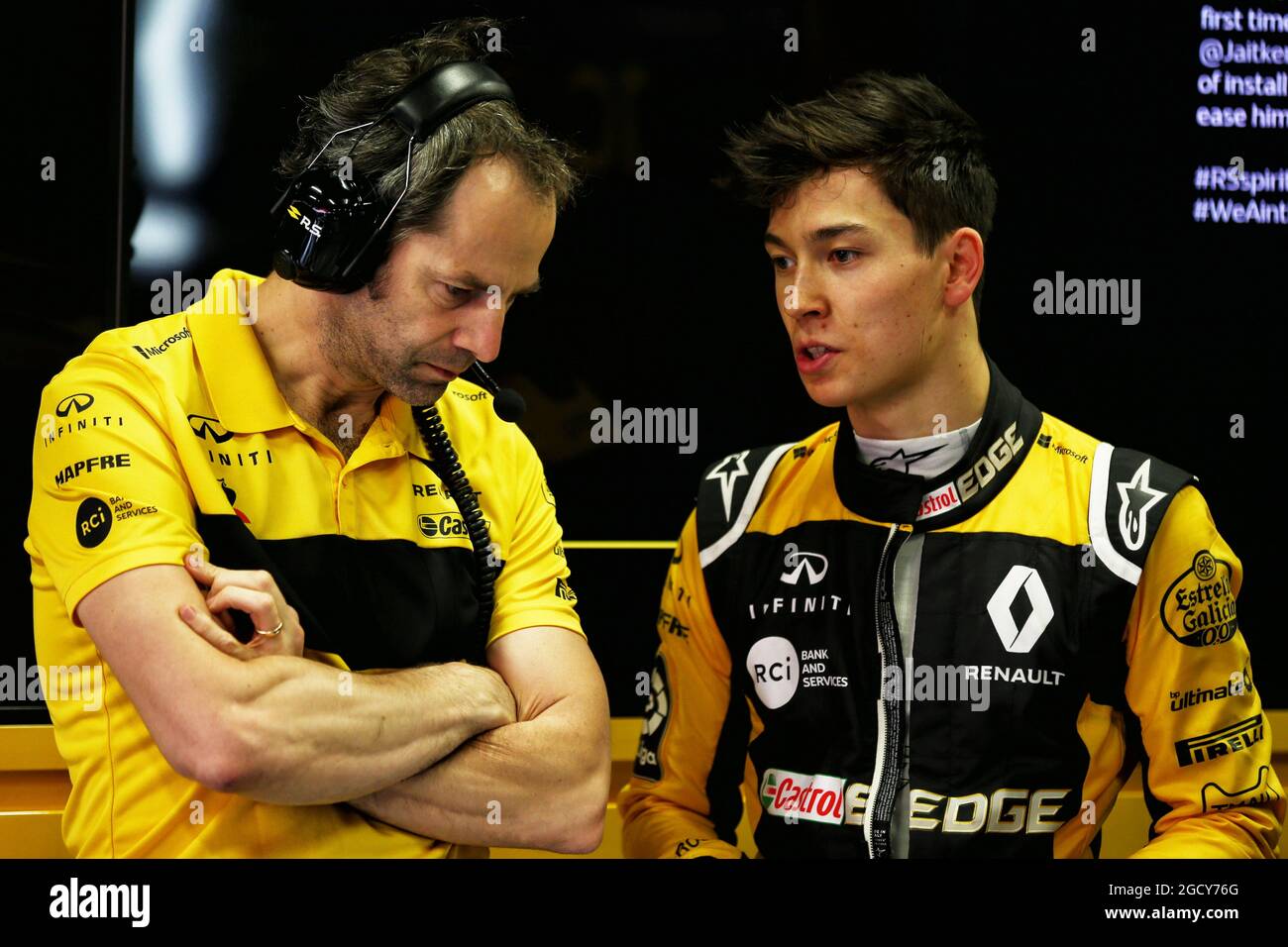 Renault sport f1 team chief race engineer jack aitken hi-res stock ...
