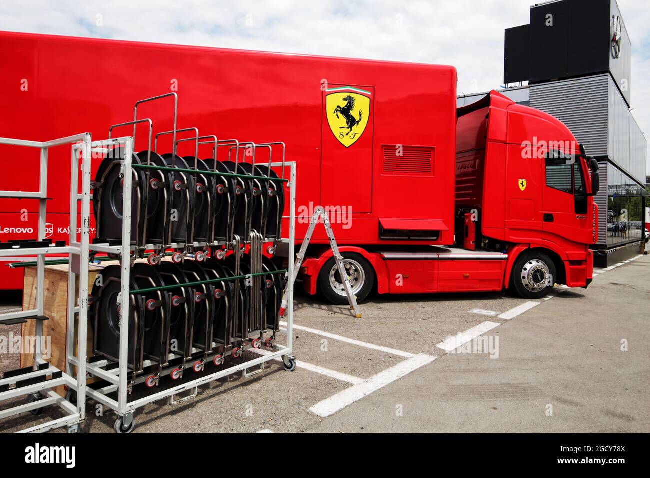 Ferrari pack up in the paddock. Formula One In Season Testing, Day 2 ...