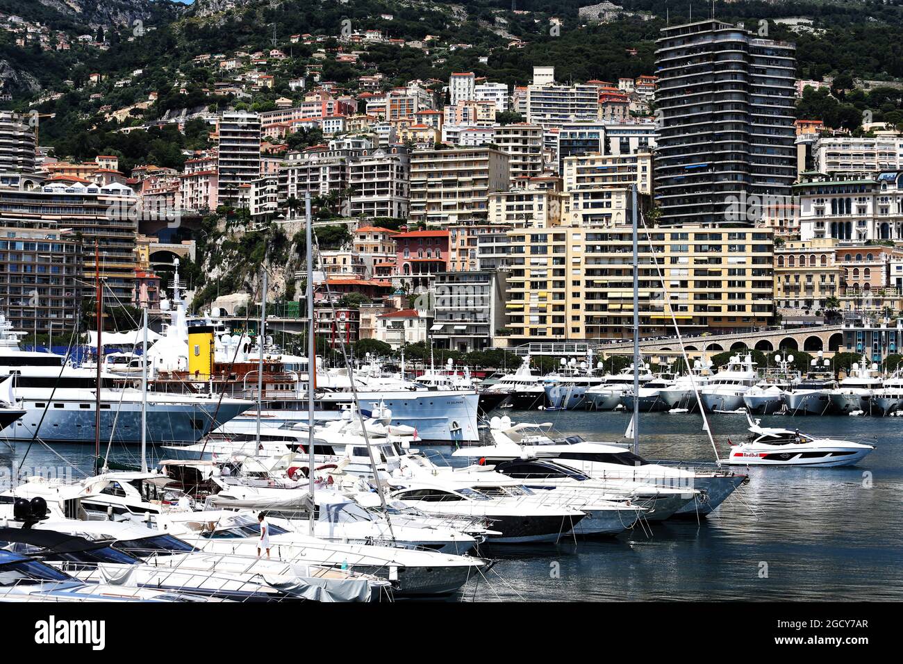 Boats in the scenic Monaco Harbour. Monaco Grand Prix, Wednesday 23rd ...