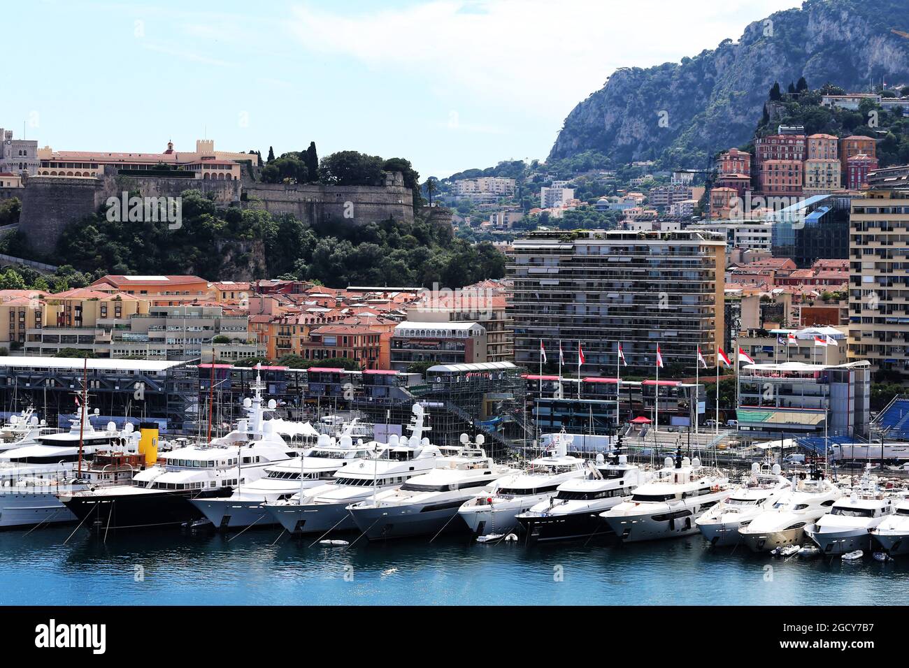 Boats in the scenic Monaco Harbour. Monaco Grand Prix, Wednesday 23rd ...