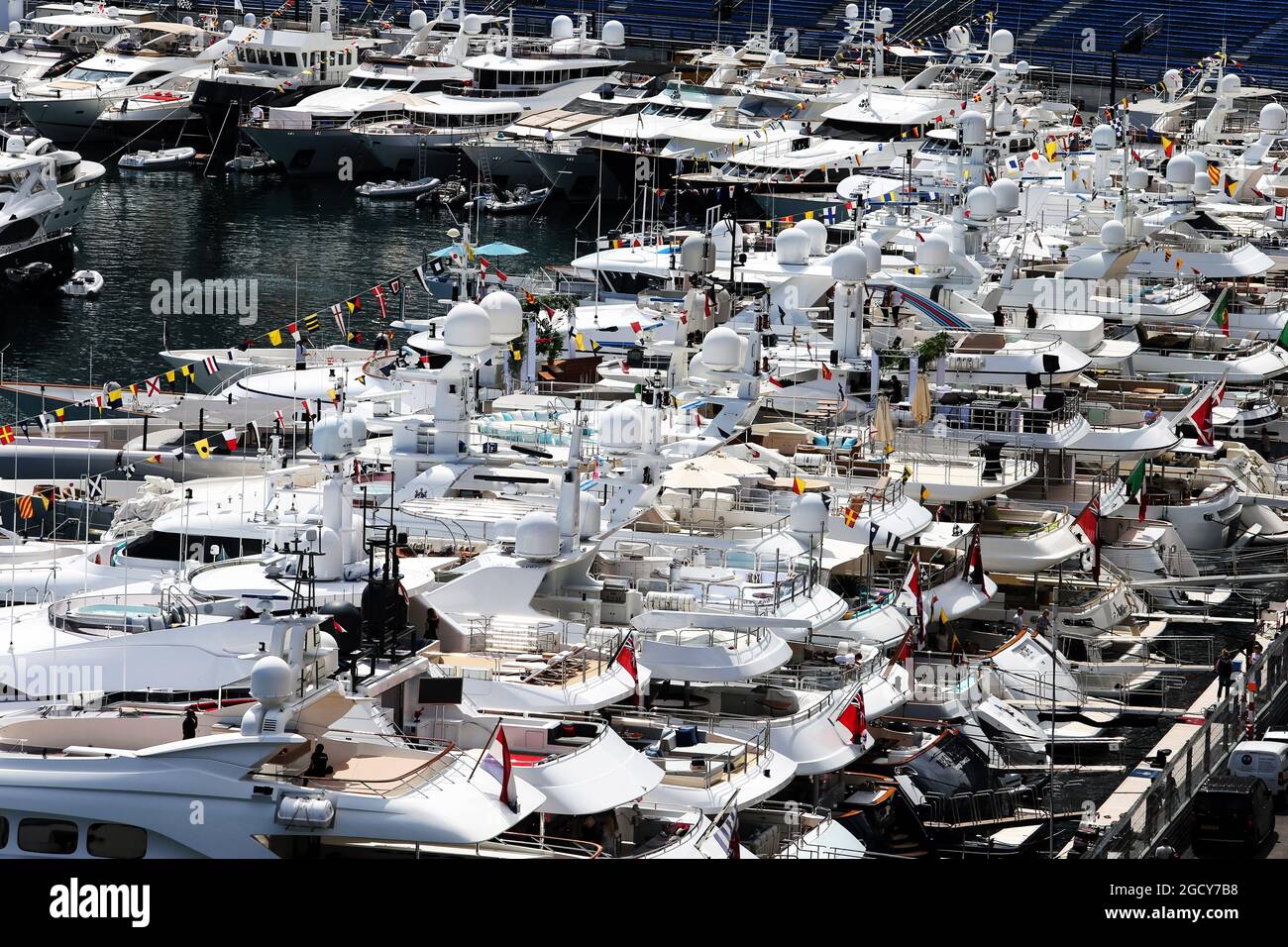 Boats in the scenic Monaco Harbour. Monaco Grand Prix, Wednesday 23rd ...