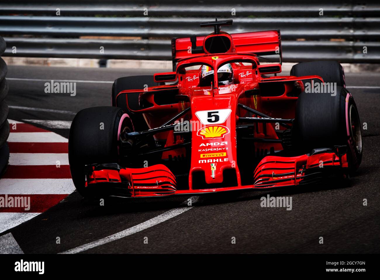 Sebastian Vettel (GER) Ferrari SF71H. Monaco Grand Prix, Thursday 24th ...