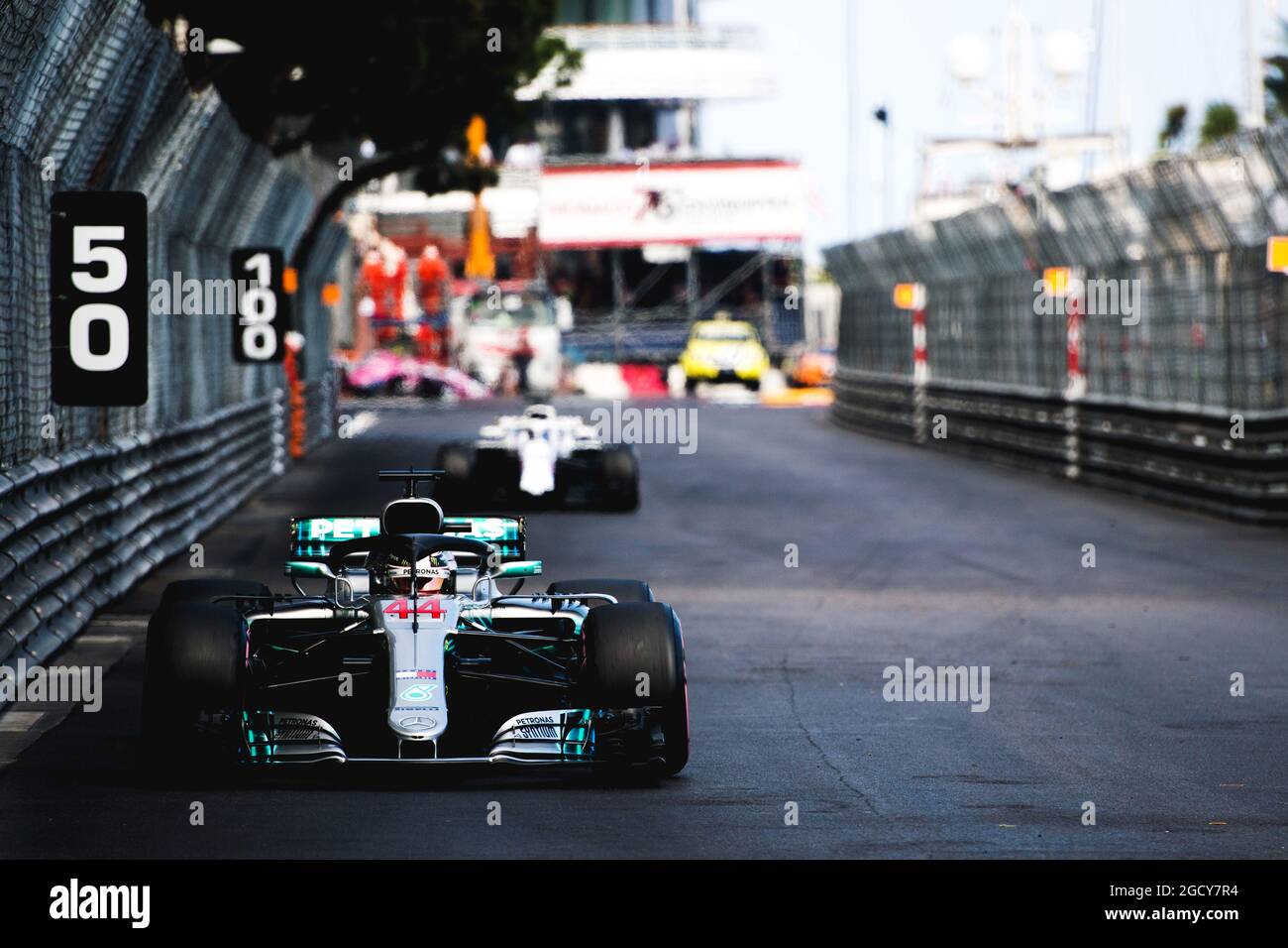 Lewis Hamilton (GBR) Mercedes AMG F1 W09. Monaco Grand Prix, Thursday ...