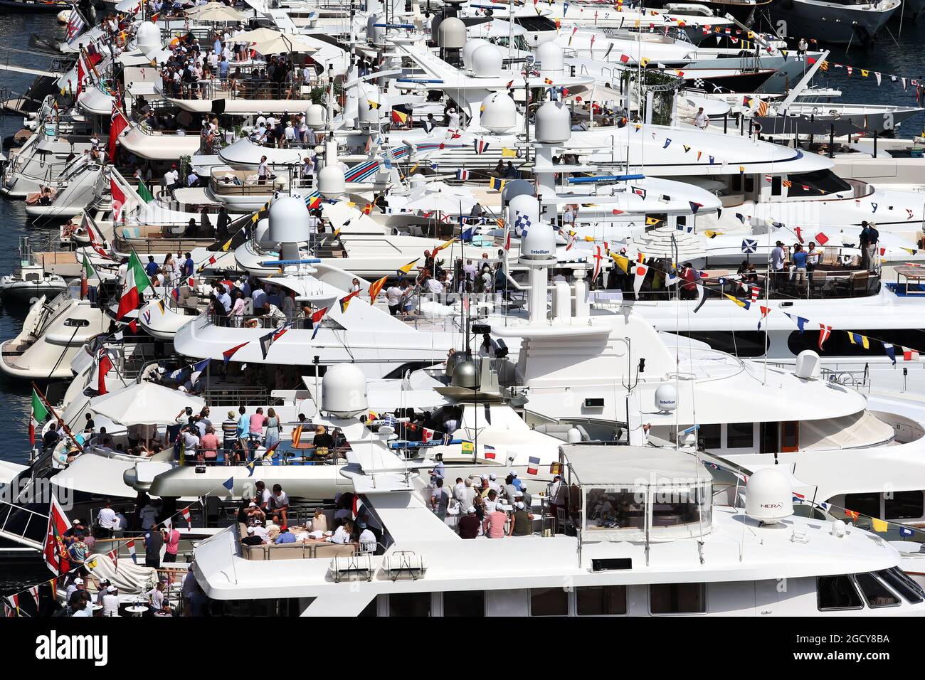 Boats in the scenic Monaco Harbour. Monaco Grand Prix, Saturday 26th ...