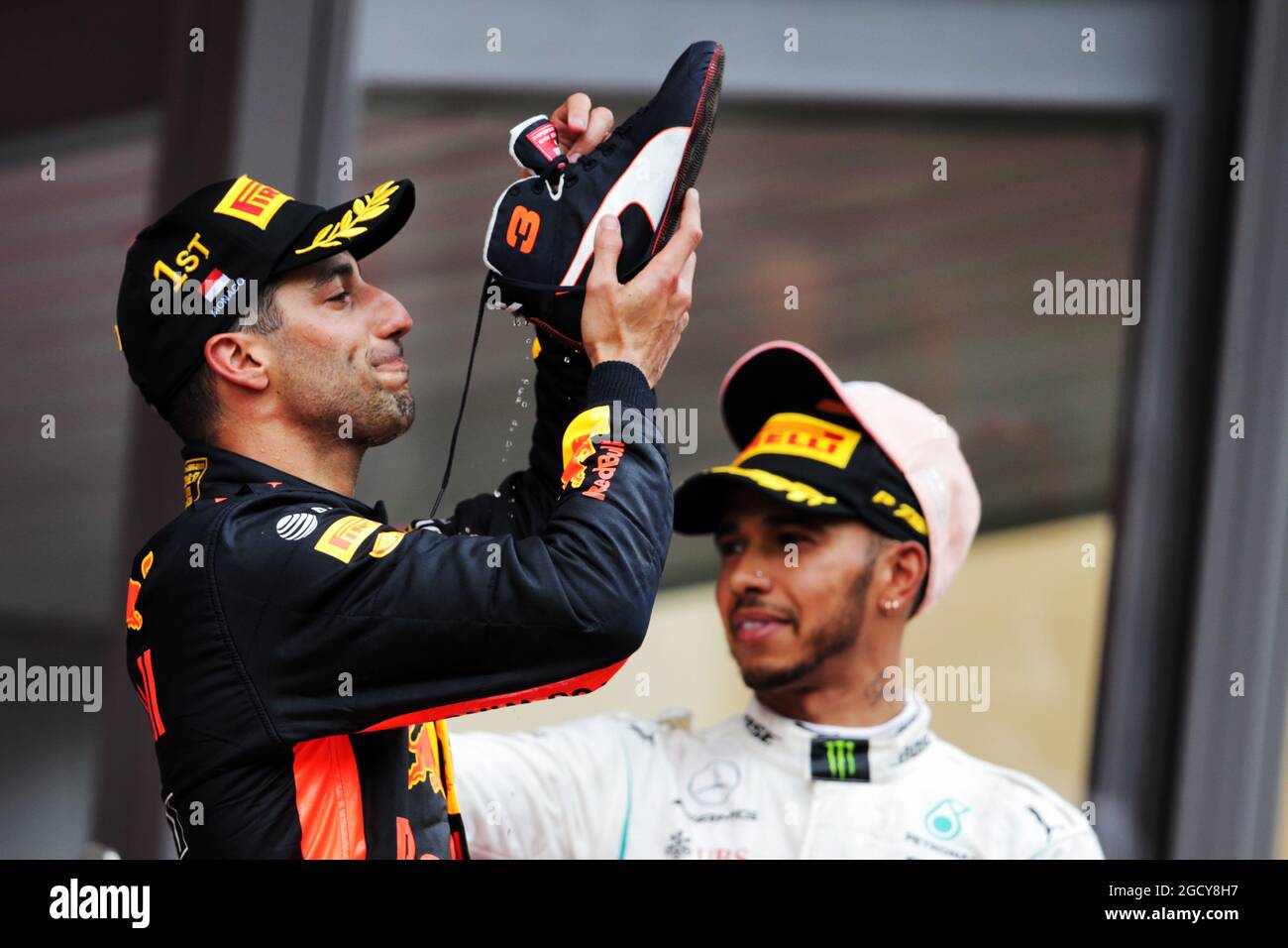 Race winner Daniel Ricciardo (AUS) Red Bull Racing celebrates on the ...