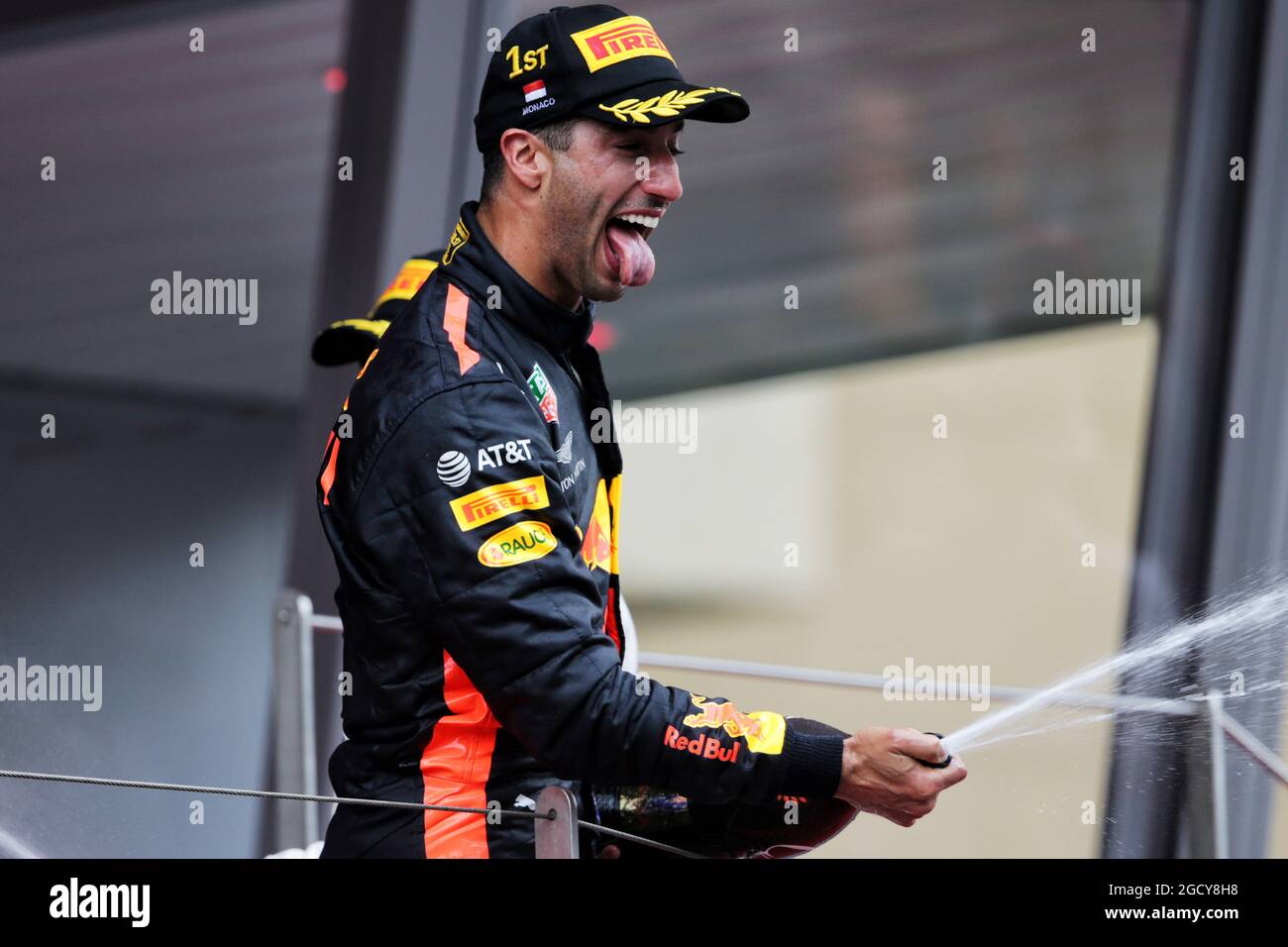 Race winner Daniel Ricciardo (AUS) Red Bull Racing celebrates on the ...