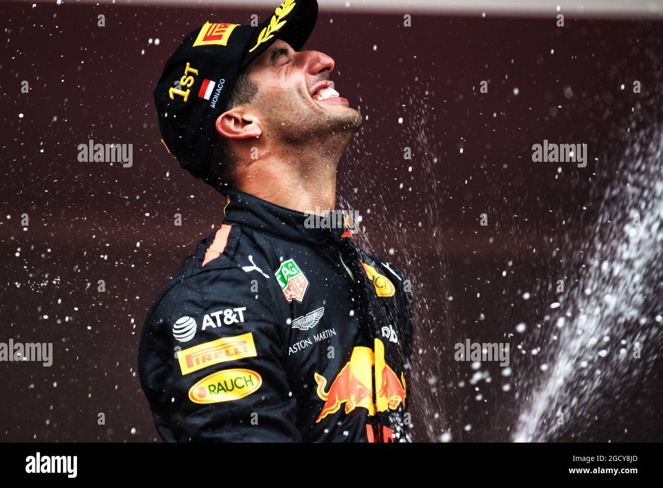 Race winner Daniel Ricciardo (AUS) Red Bull Racing celebrates on the ...